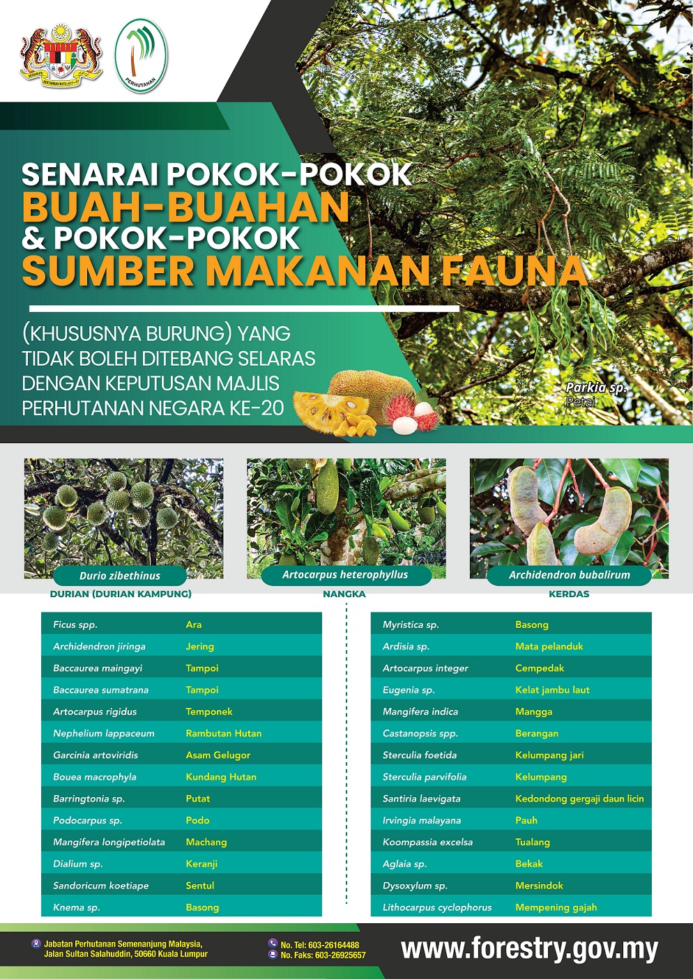 Jabatan Perhutanan Negeri Perak - Poster MC&I SFM